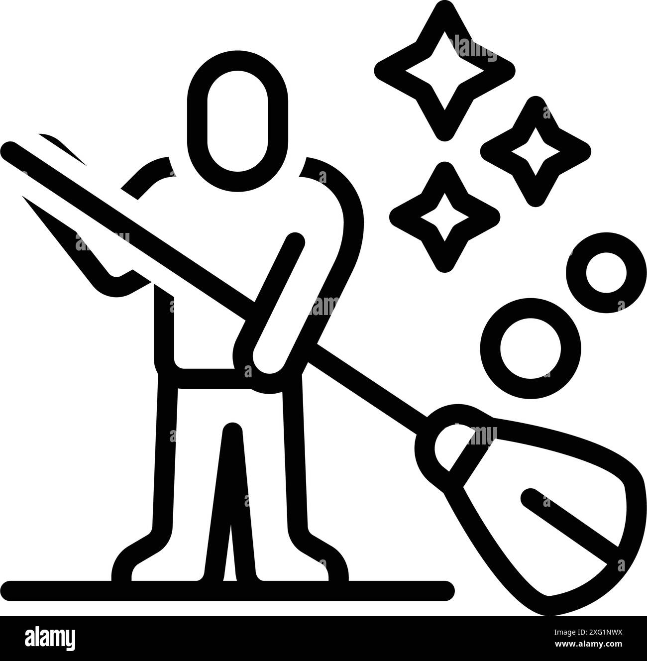 Cleaner street sweeper broom Stock Vector Images - Alamy