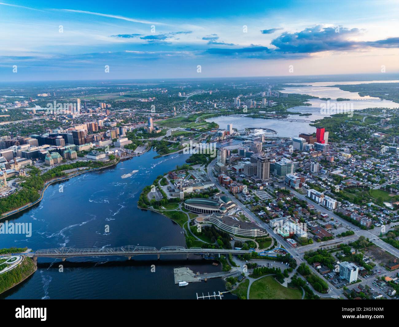 Ottawa and Gatineau aerial view Stock Photo - Alamy