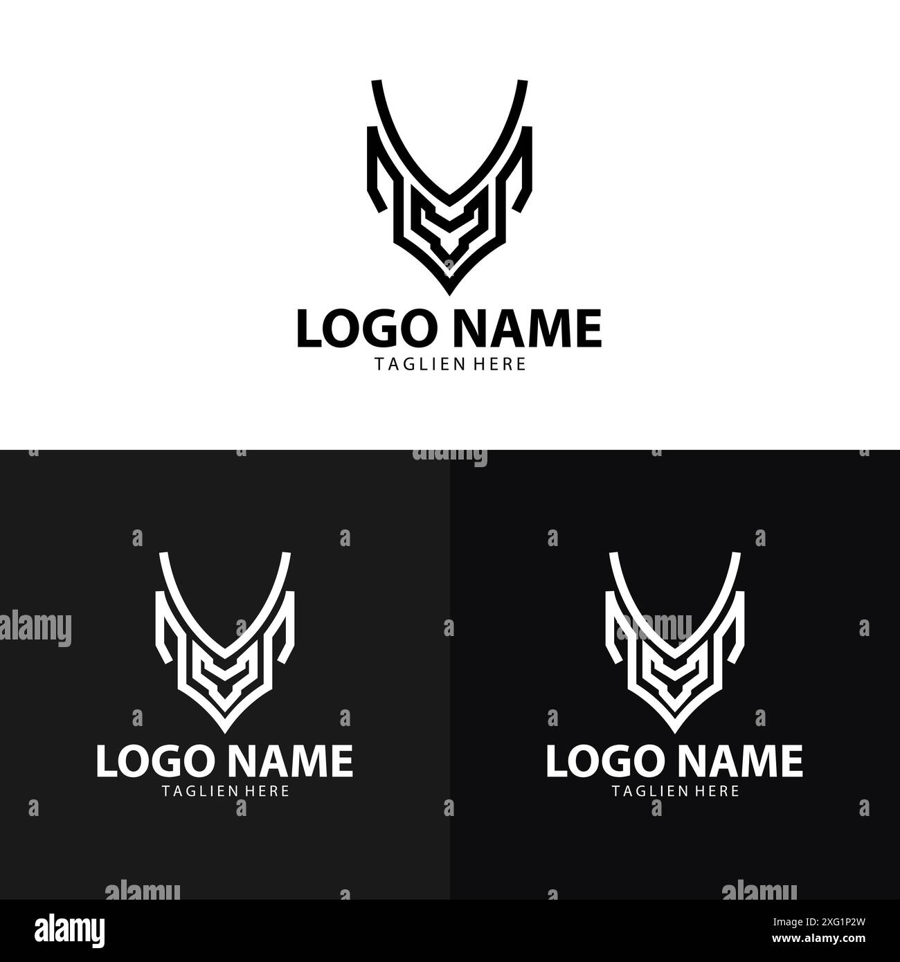 head goad line logo design vector Stock Vector Image & Art - Alamy