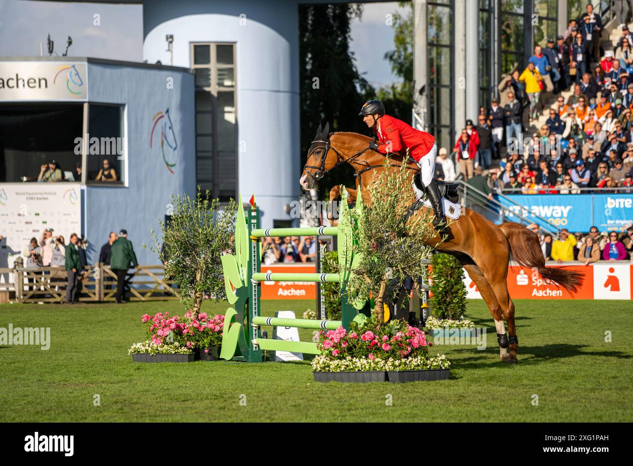 Andre Thieme (Deutschland) beim Mercedes-Benz Nationenpreis, CHIO ...