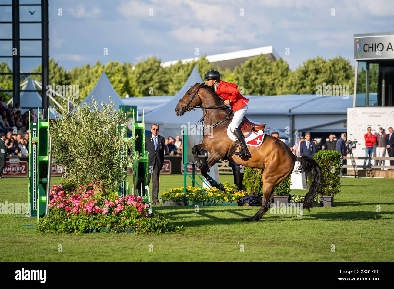 Steve Guerdat (Schweiz) beim Mercedes-Benz Nationenpreis, CHIO Aachen ...