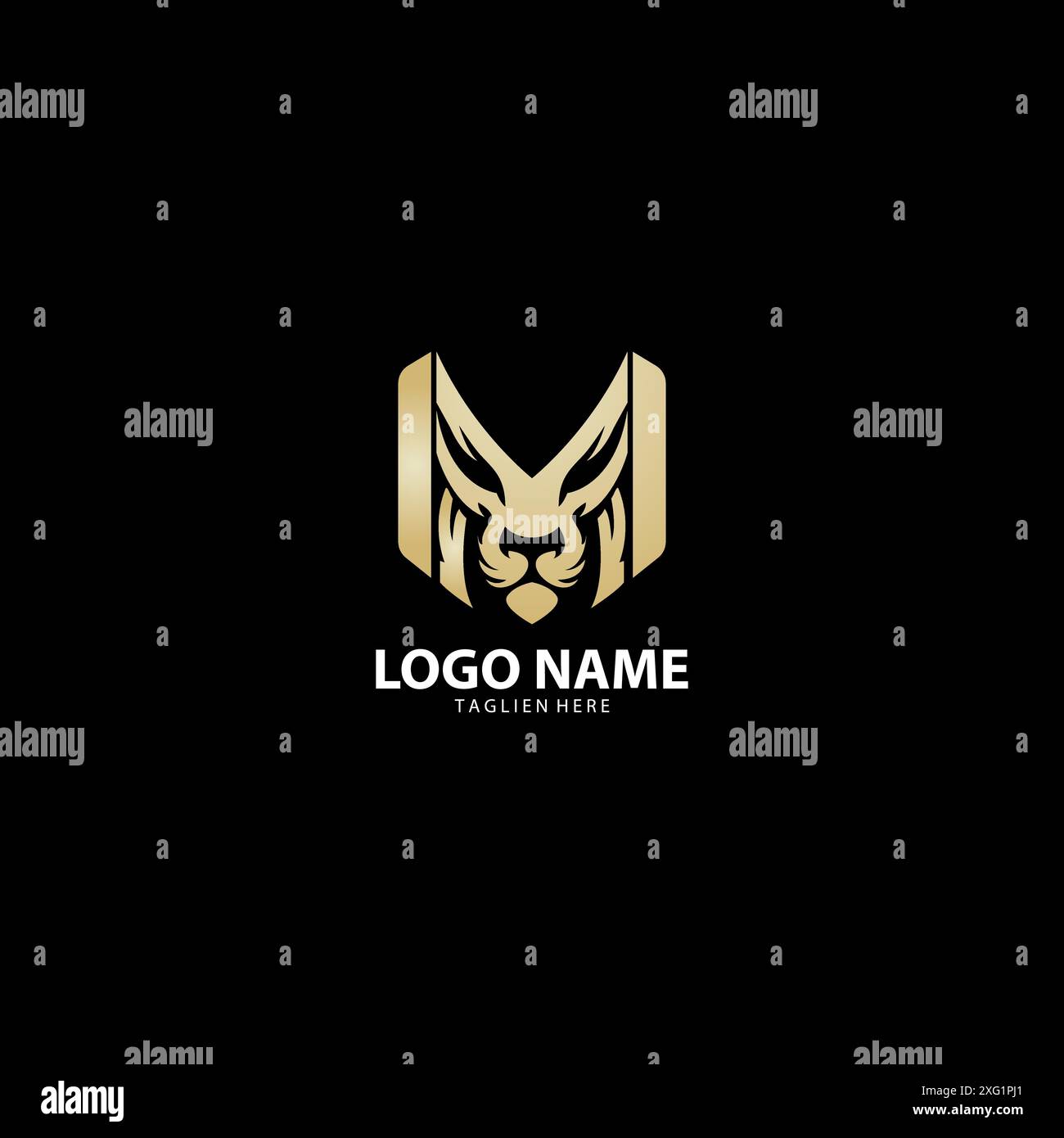 initial M lion logo design vector Stock Vector Image & Art - Alamy