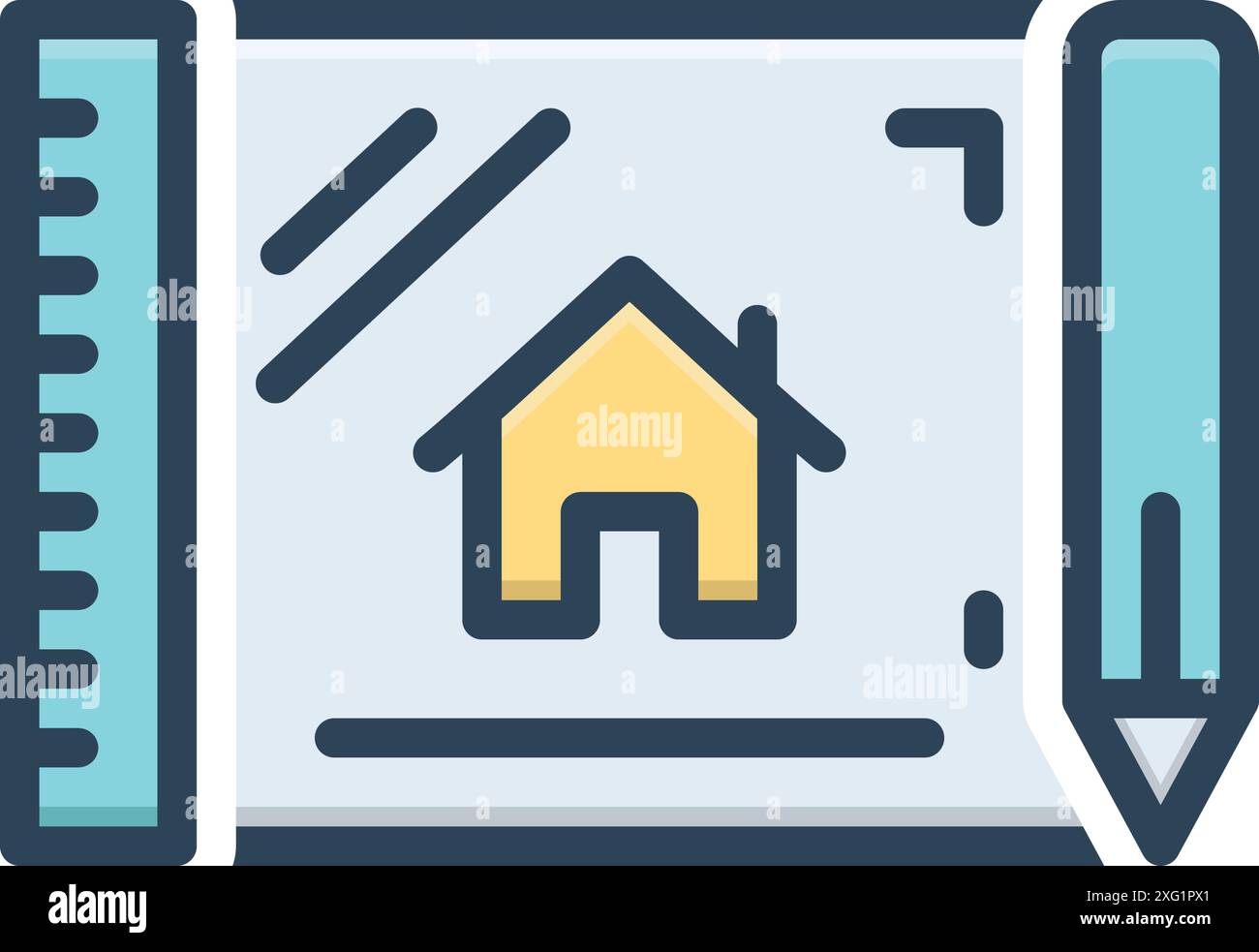 Draft blueprint rough illustration hi-res stock photography and images ...