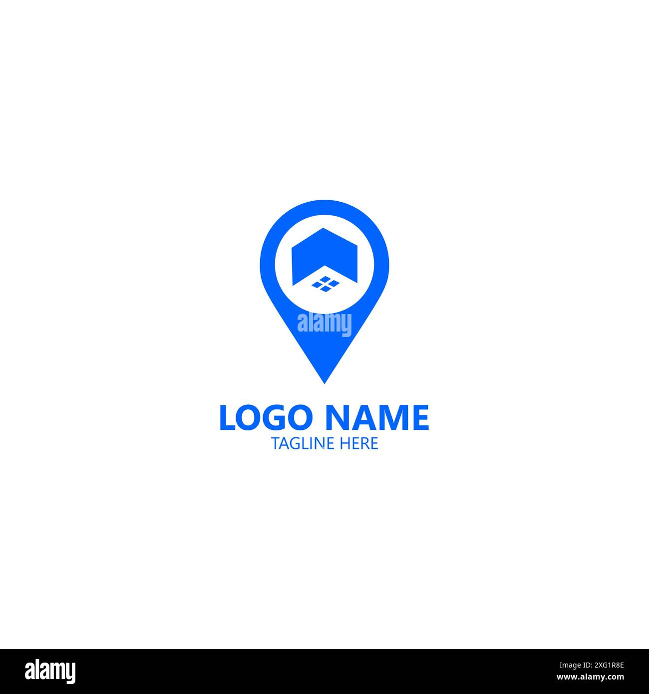 pin house logo design vector Stock Vector Image & Art - Alamy