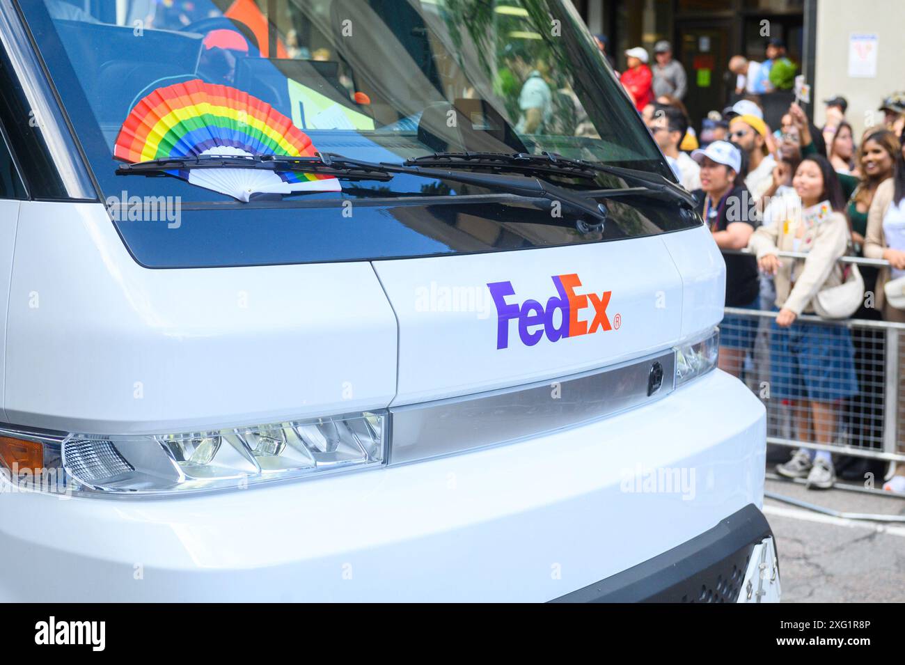 Toronto, ON, Canada – June 30, 2024: Sign view at FedEx Corporation, formerly Federal Express ...