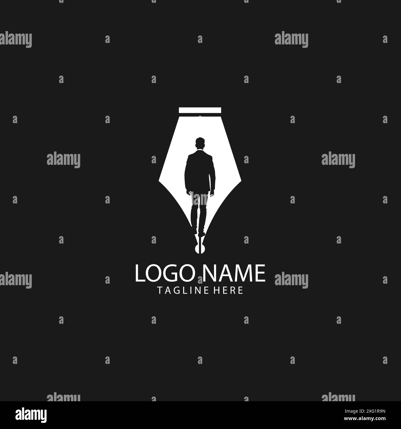 Men logo design Black and White Stock Photos & Images - Alamy