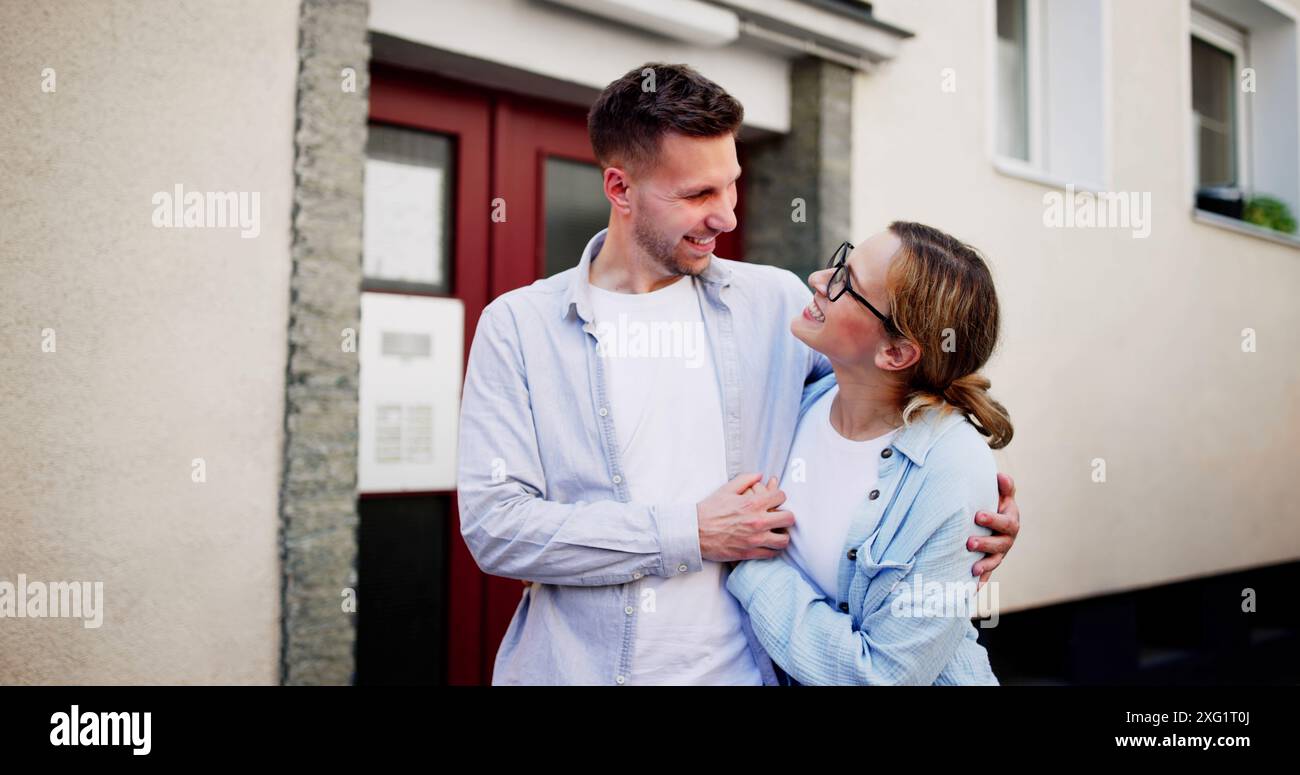 Smiling Couple Buys New House Together, Embarking on Exciting Real ...