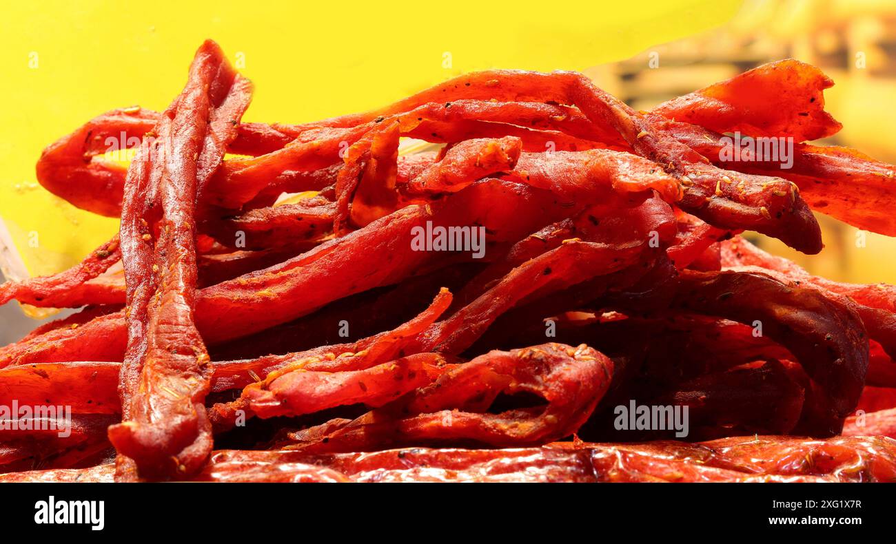 Dried spiced strips of red meat with fennel seeds called COPPIETTE a ...