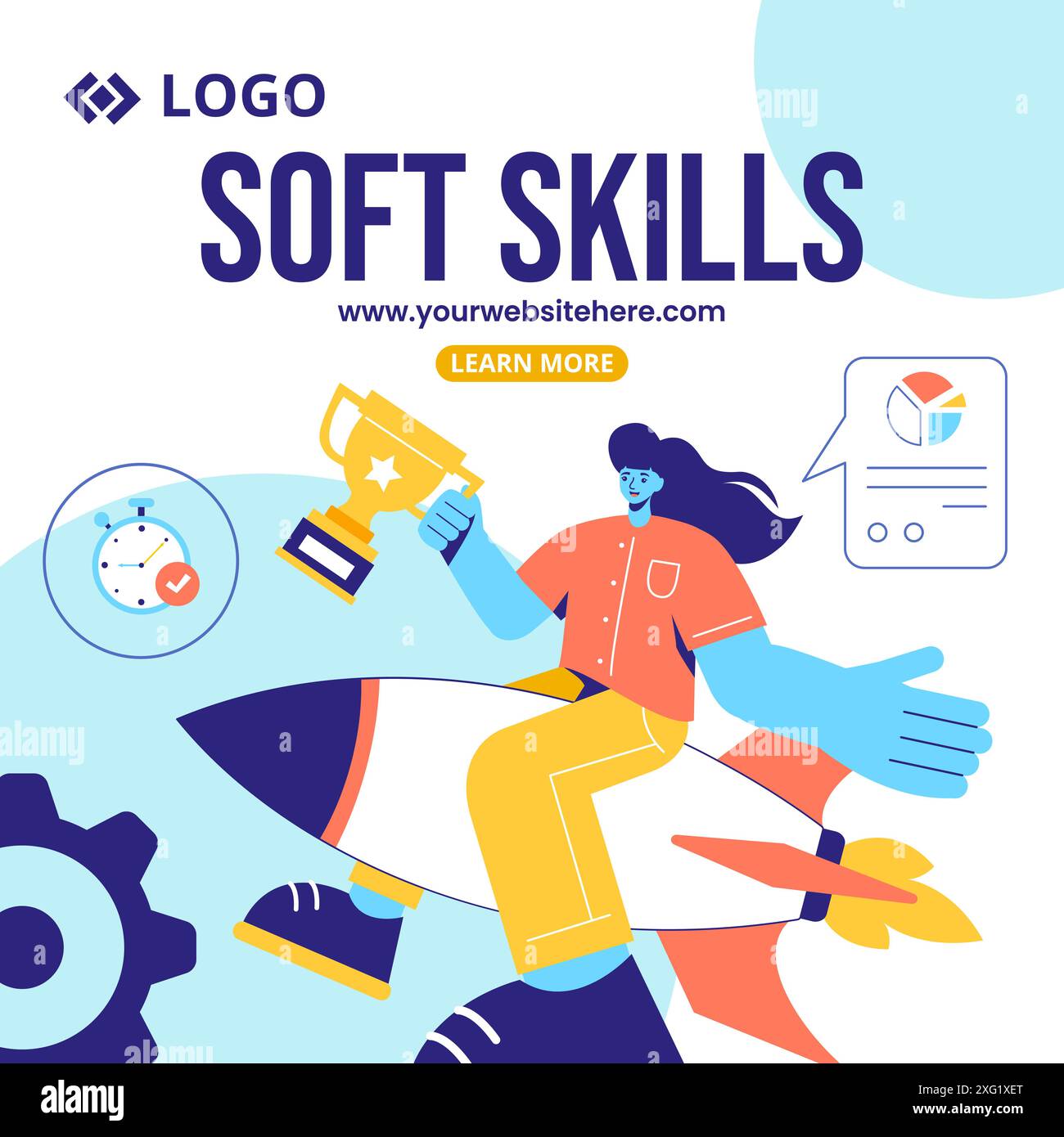 Soft Skills Social Media Illustration Flat Cartoon Hand Drawn Templates ...