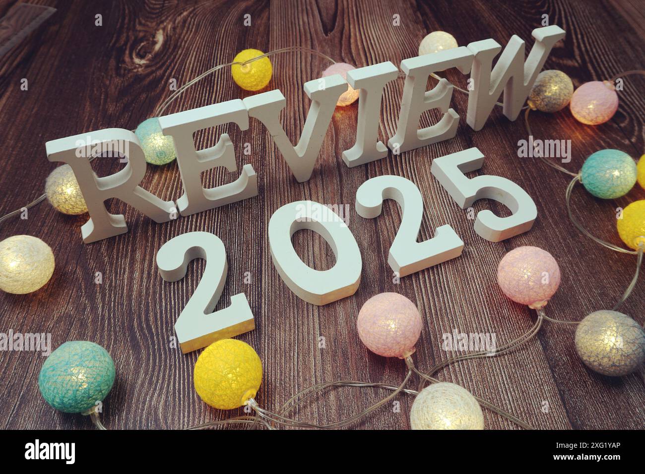 Review 2025 alphabet letter with LED cotton balls decoration on wooden ...