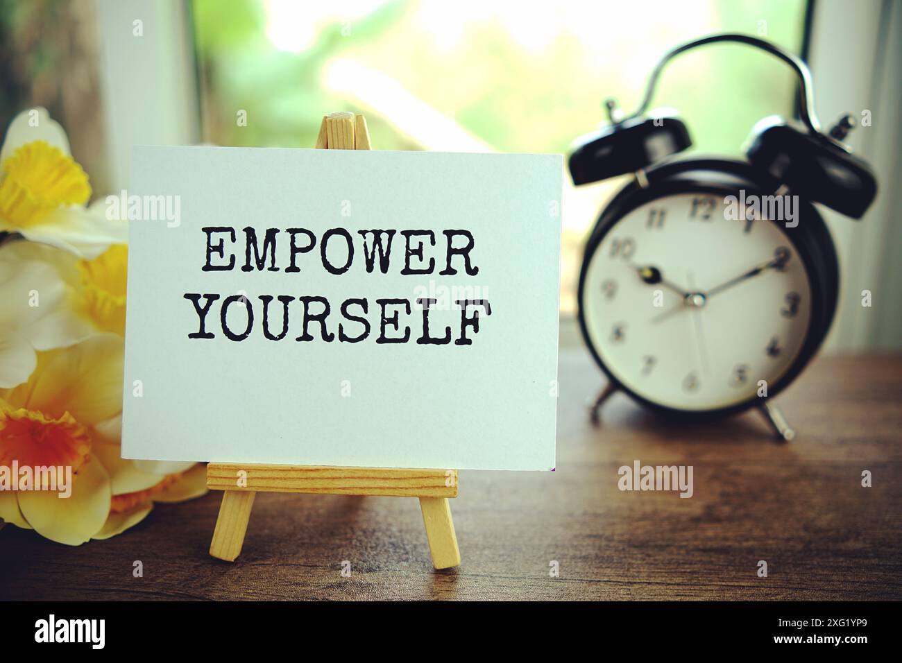 Empower yourself text message, inspiration motivation concept Stock ...