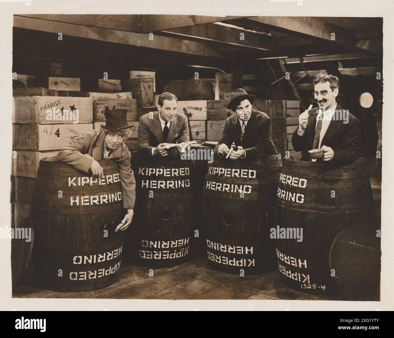 Monkey Business The Four Marx Brothers Barrel Card Paramount 1931 Stock ...
