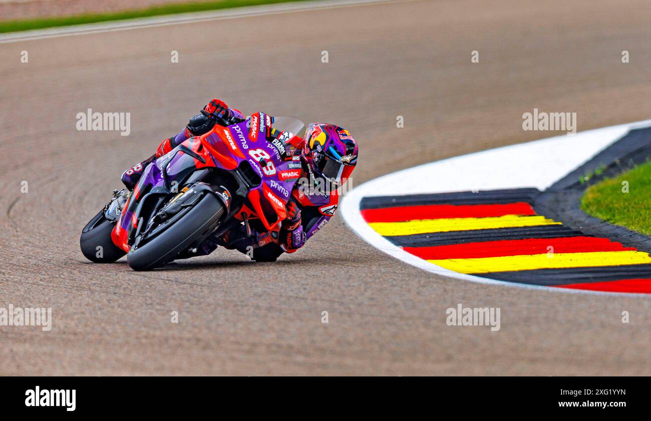 German MotoGP, Practice Day. 5th July, 2024. Number 89 Prima Pramac ...