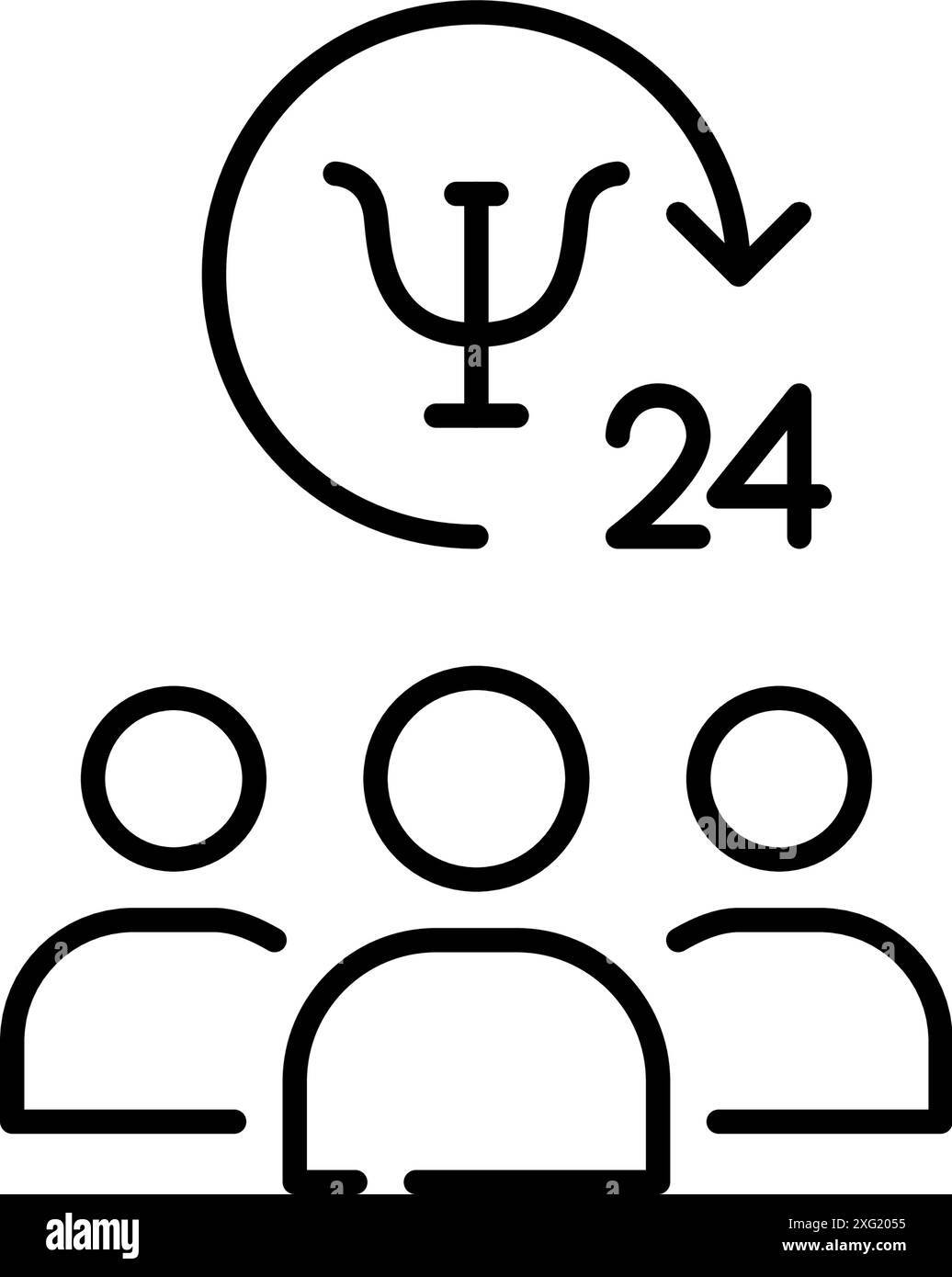 Group of people and 24 hour mental health support. Therapy sessions ...