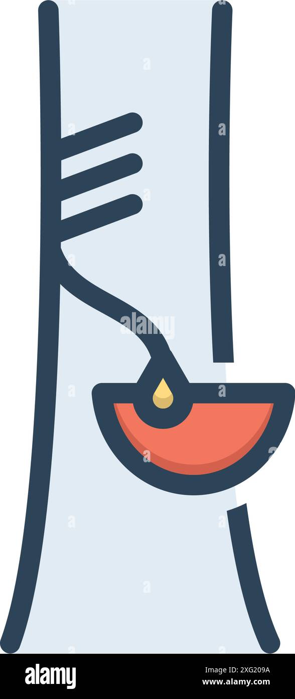 Rubber latex tree Stock Vector Images - Alamy