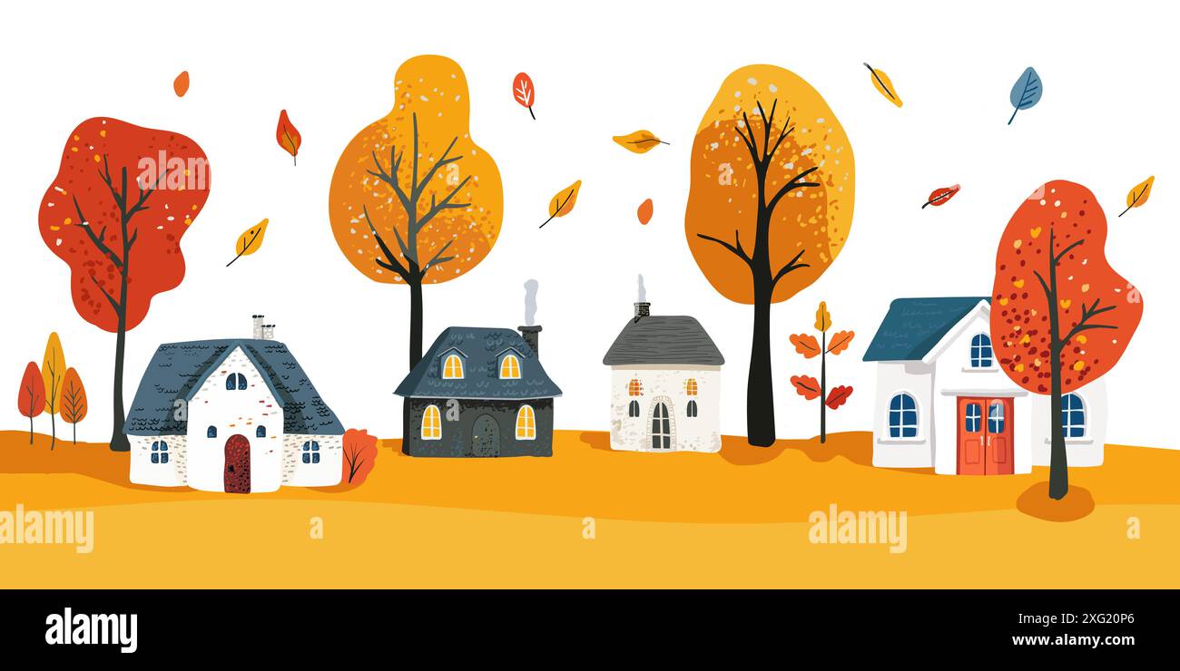 Autumnal leafy Stock Vector Images - Alamy