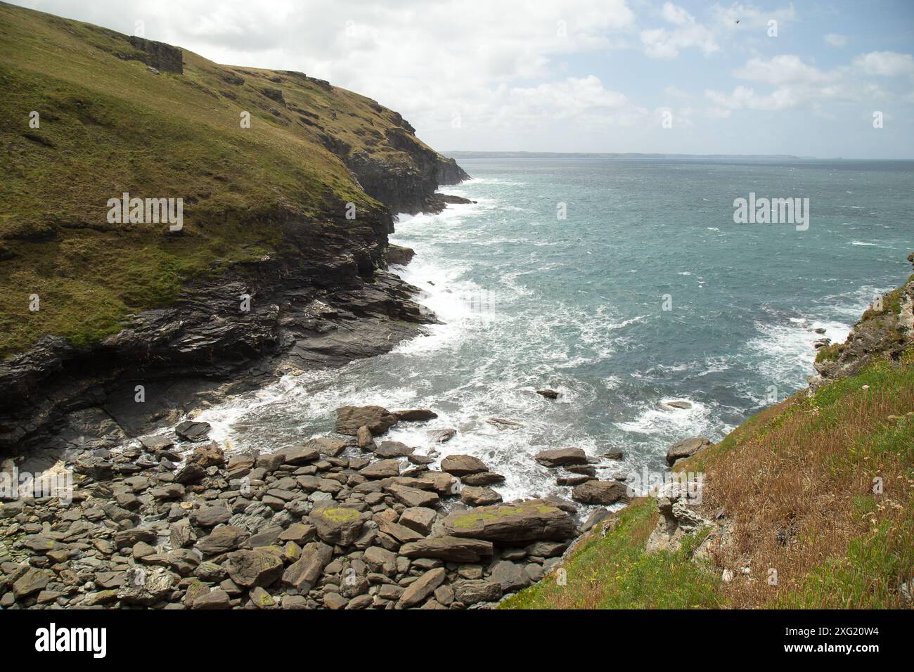 Tintagel headland Cornwall Stock Photo - Alamy