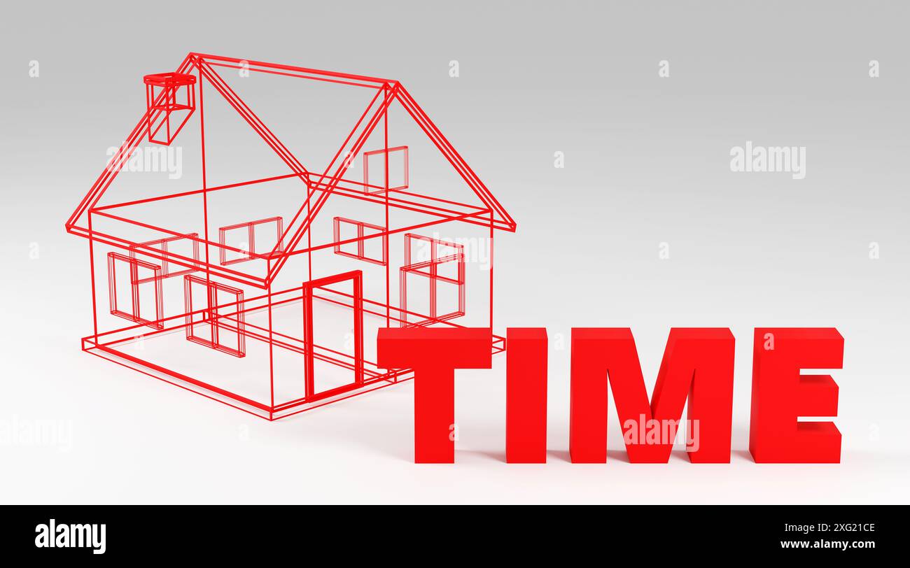 Luxury red inscription market on grey podium, soft light, front view ...