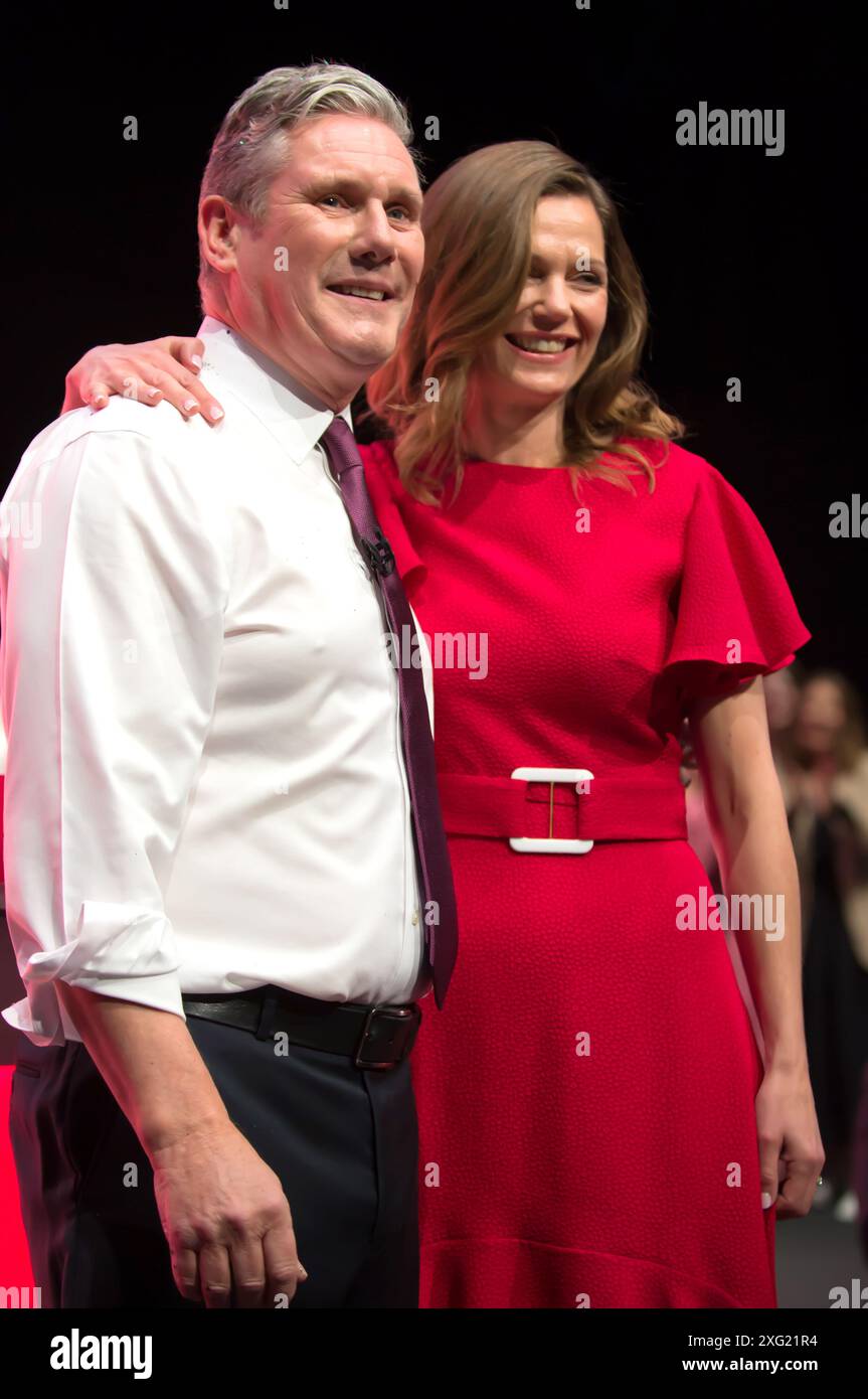 Keir Starmer, Leader of Labour party and Lady Victoria Starmer at the ...