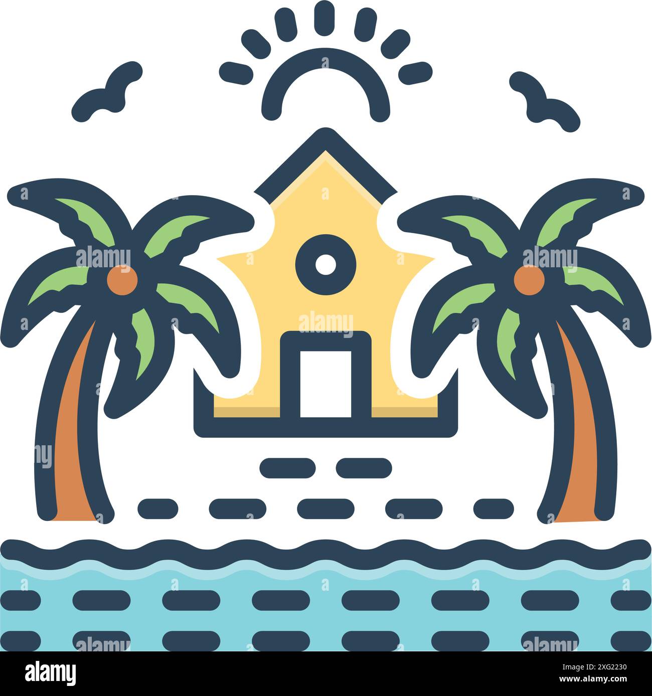 Maldives island Stock Vector Images - Alamy