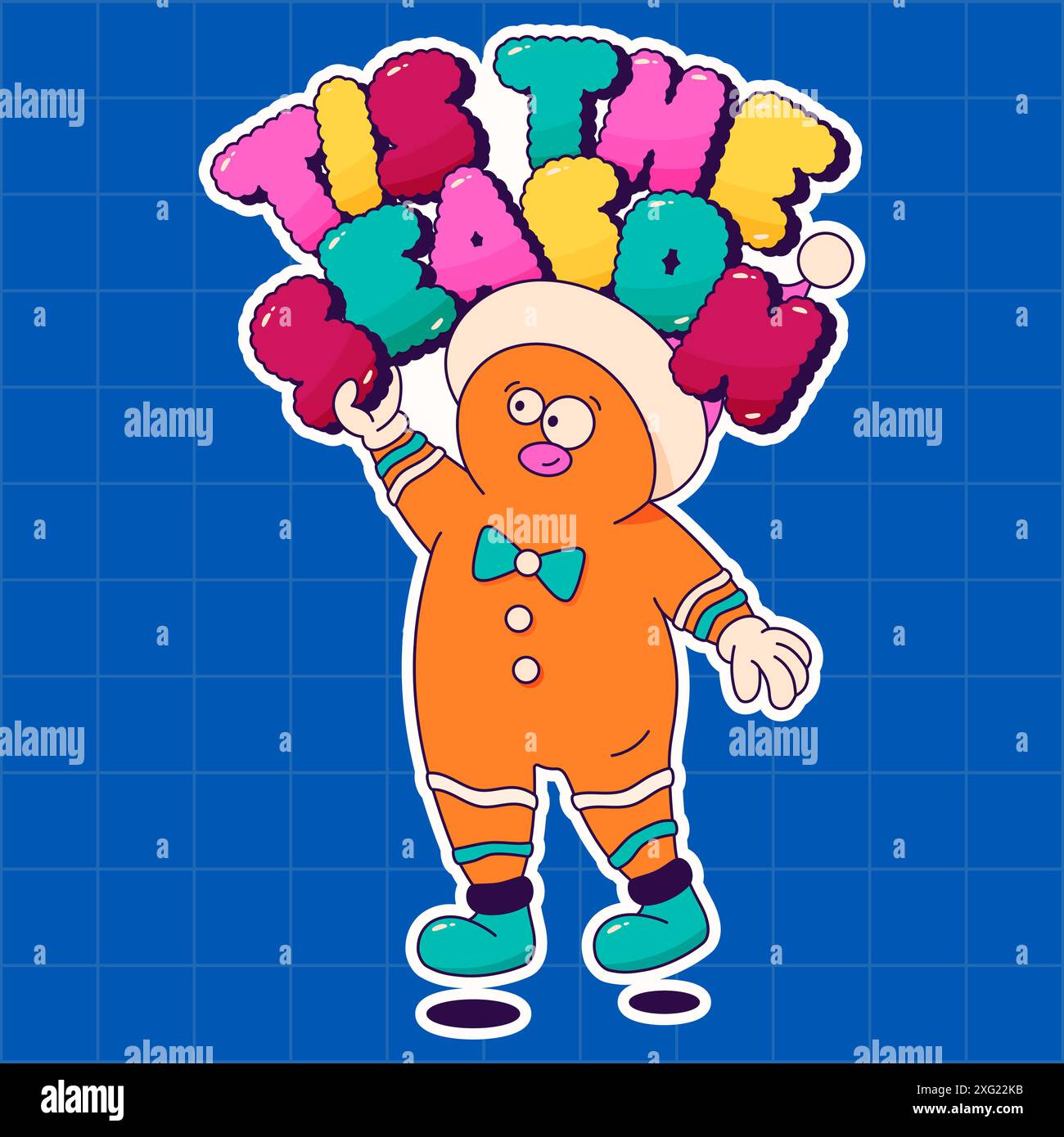 Christmas funny cookie on Stock Vector Images - Alamy