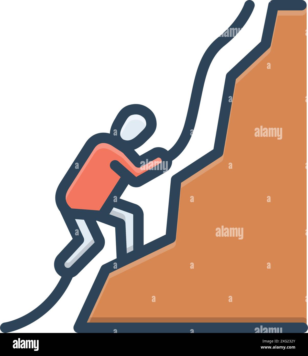 Icon for climb,rappelling Stock Vector Image & Art - Alamy