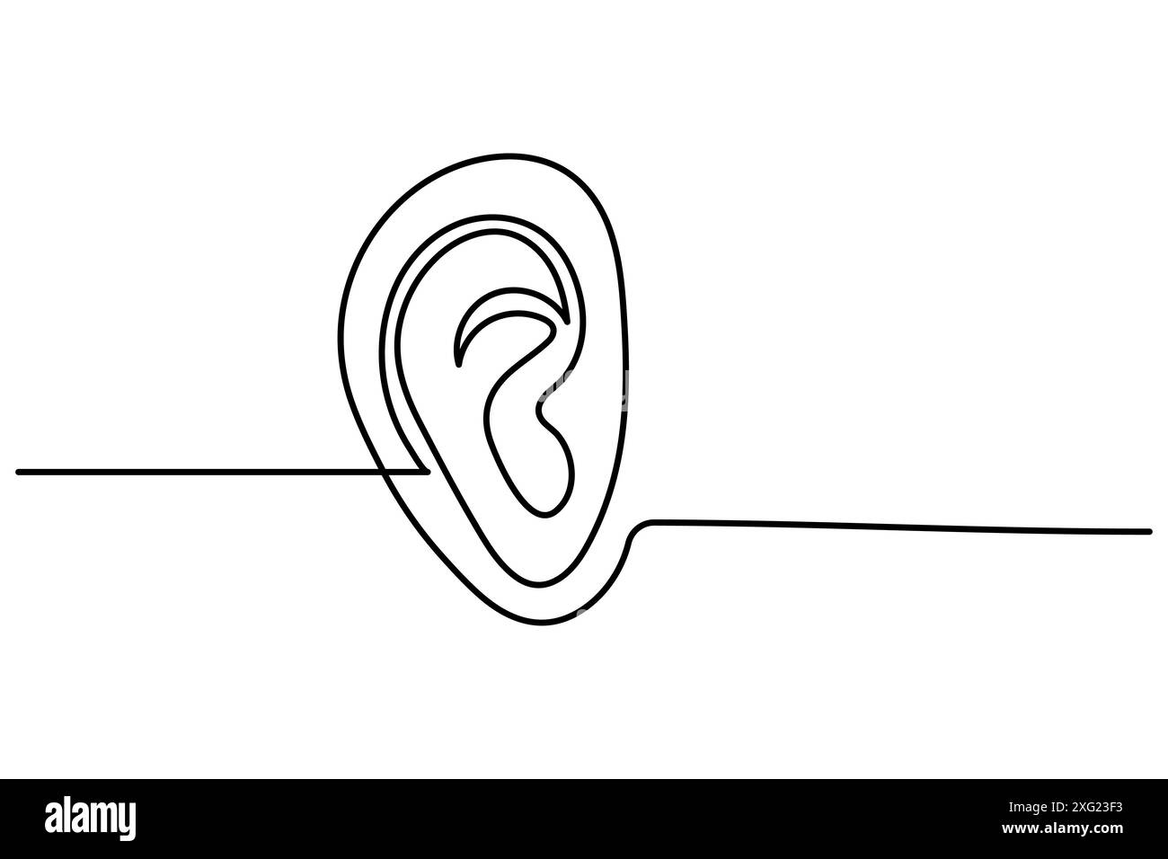 Ear oneline art hi-res stock photography and images - Alamy