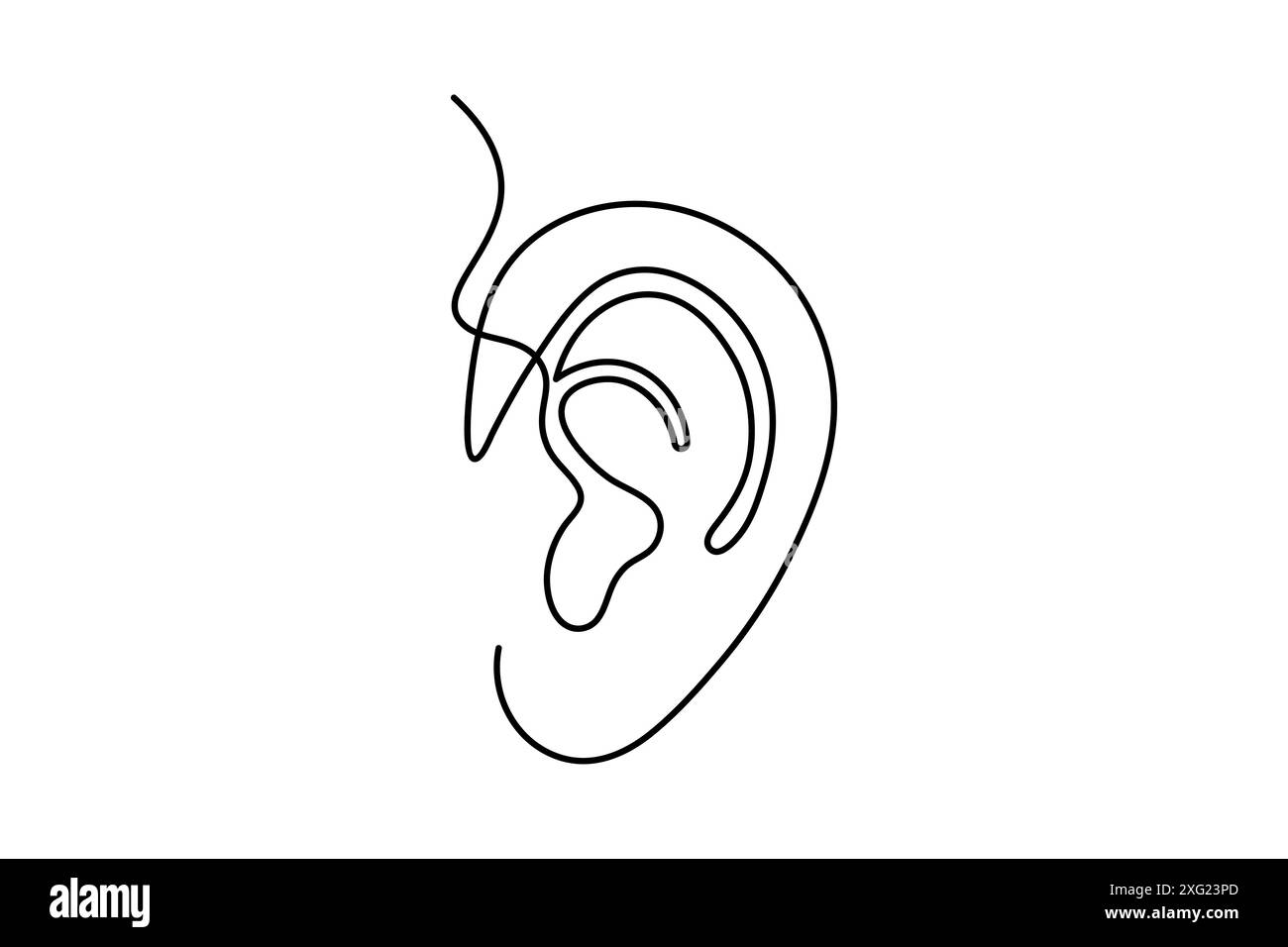 Ear oneline art hi-res stock photography and images - Alamy