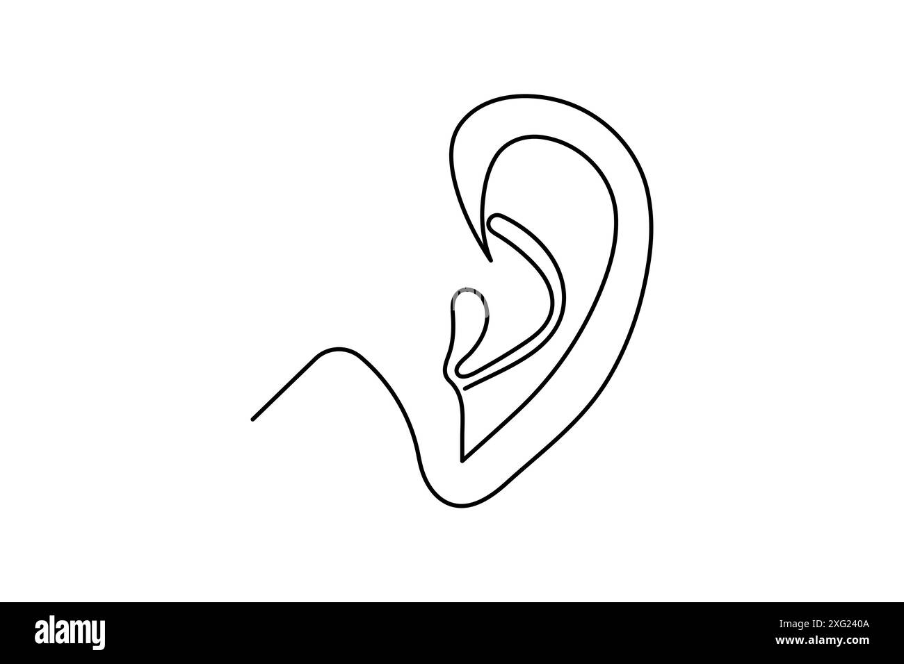 Ear oneline art hi-res stock photography and images - Alamy