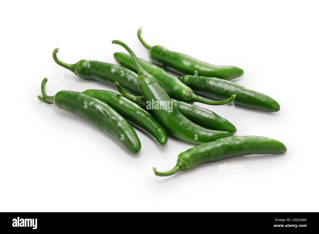 serrano peppers isolated on white background Stock Photo - Alamy