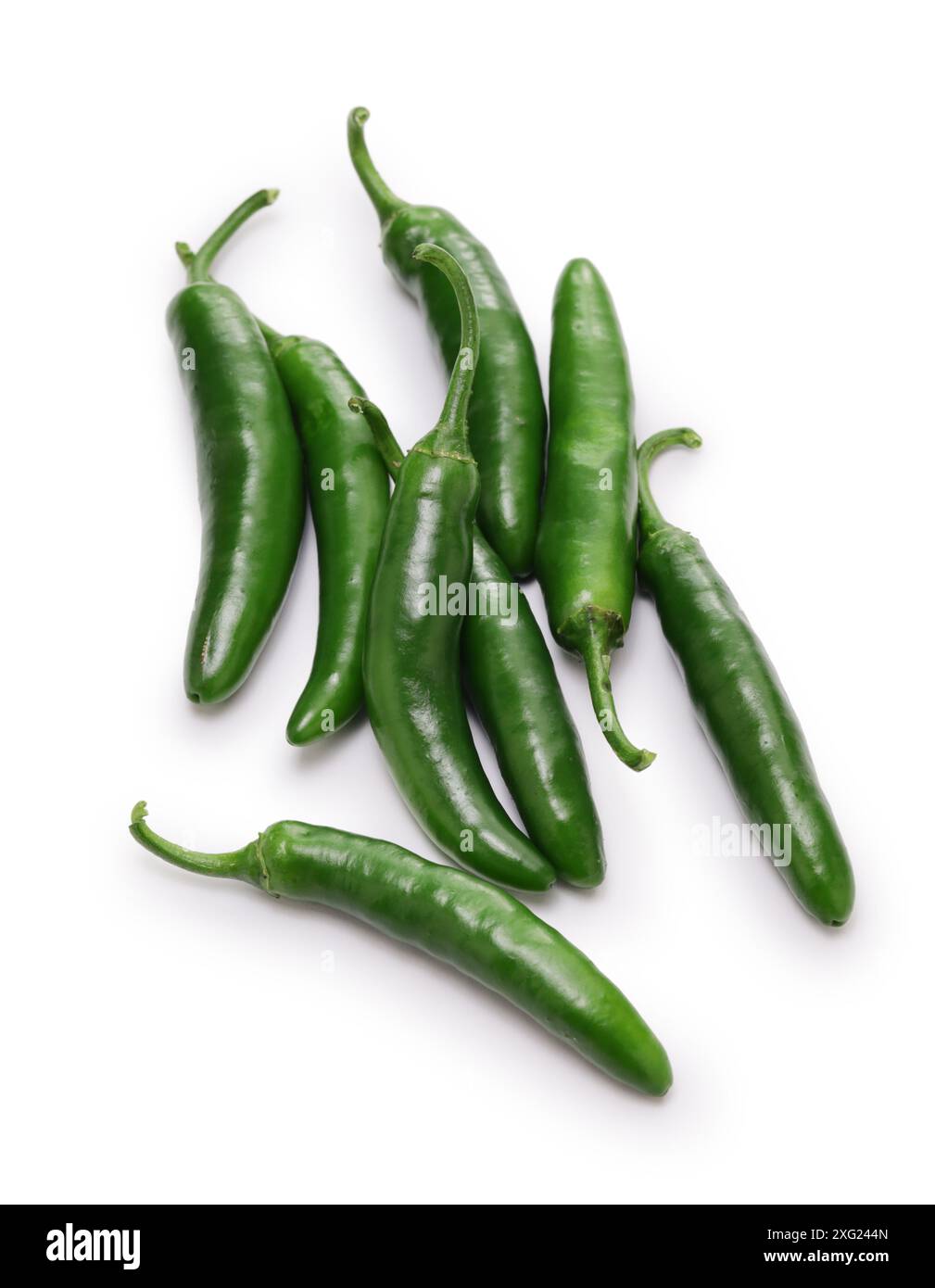 serrano peppers isolated on white background Stock Photo - Alamy