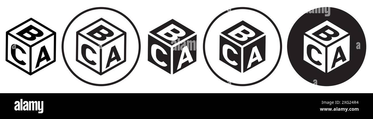 ABC Blocks Icon vector set collection for web vector set collection for ...