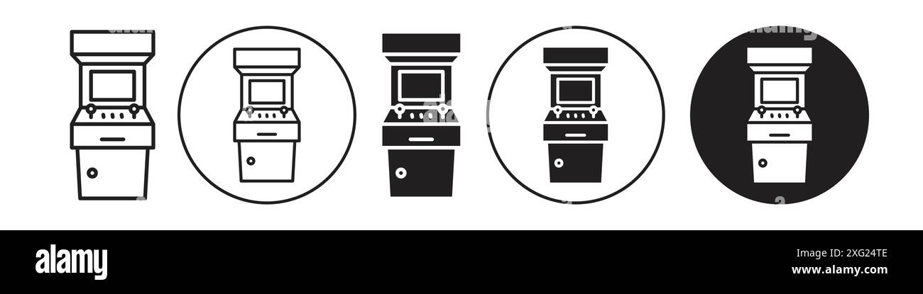 Arcade machine vector set collection for web vector set collection for ...