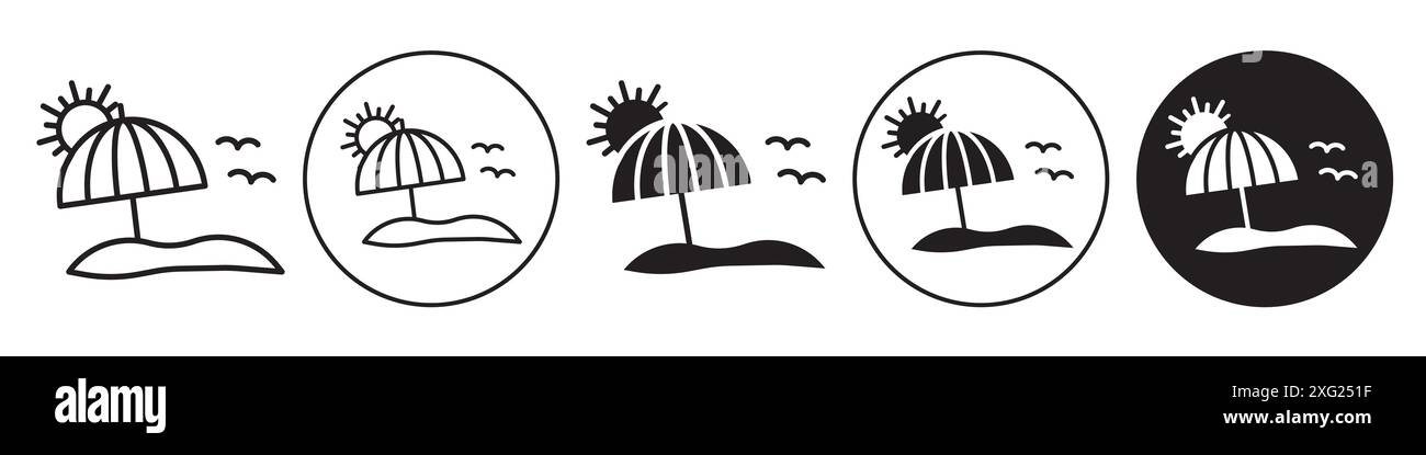 Beach Icon vector set collection for web vector set collection for app ...