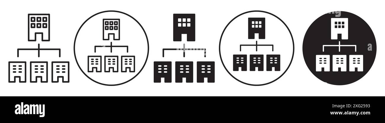 Comapny Subsidiary Icon vector set collection for web vector set collection for app ui Stock ...