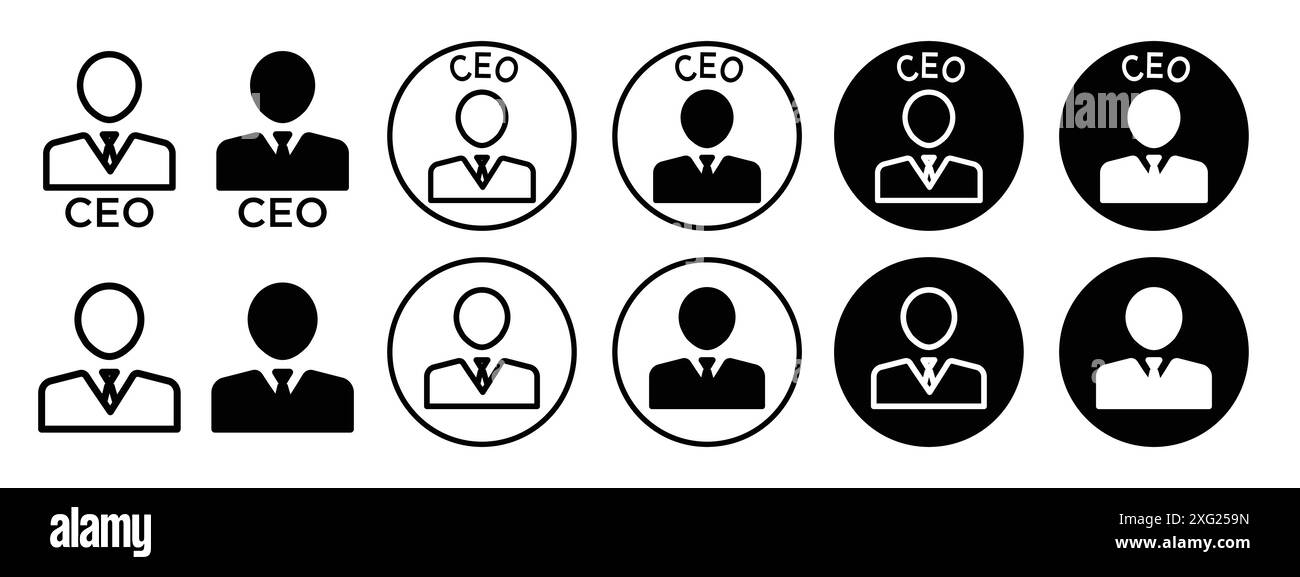 CEO Icon vector set collection for web vector set collection for app ui ...