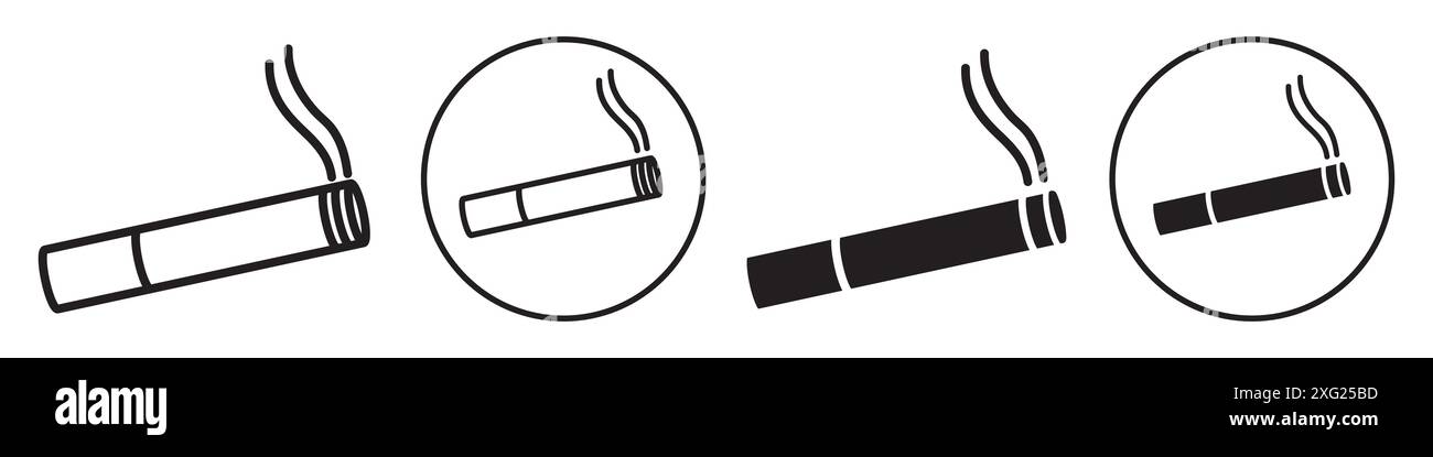 Cigarette icon vector set collection for web vector set collection for ...
