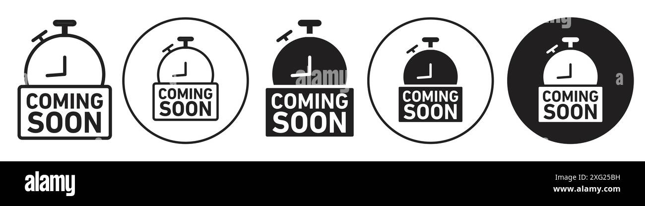 Coming Soon Icon vector set collection for web vector set collection ...
