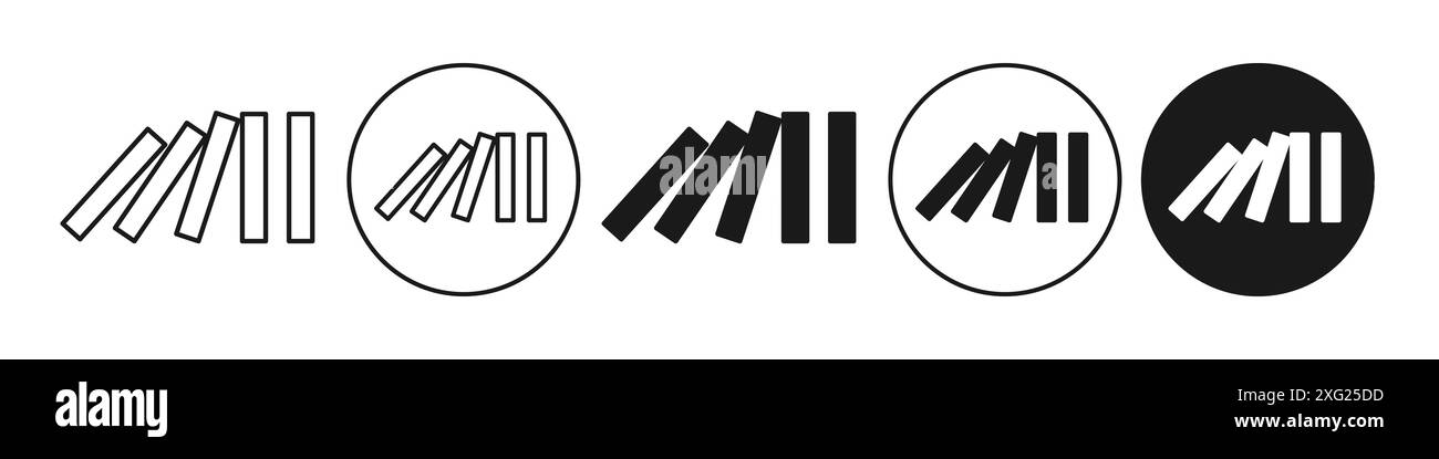 Domino effect icon vector set collection for web vector set collection ...