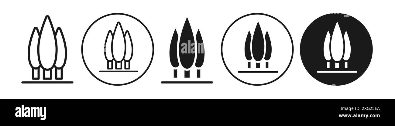 Cypress tree icon vector set collection for web vector set collection ...