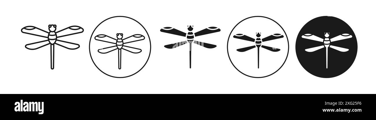 Dragonfly icon vector set collection for web vector set collection for ...