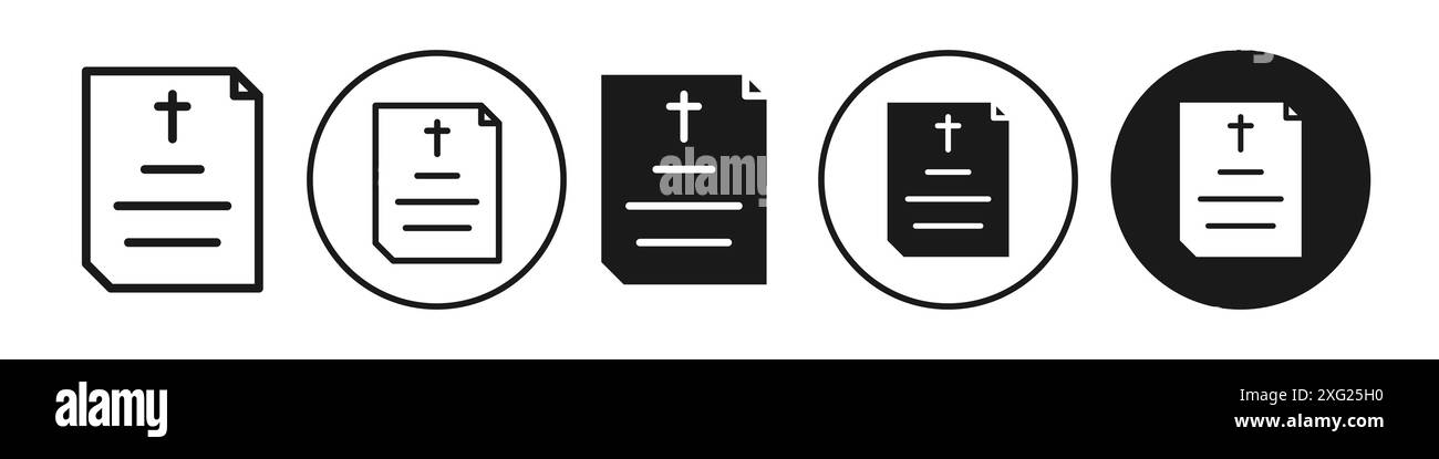 Death certificate icon vector set collection for web vector set ...