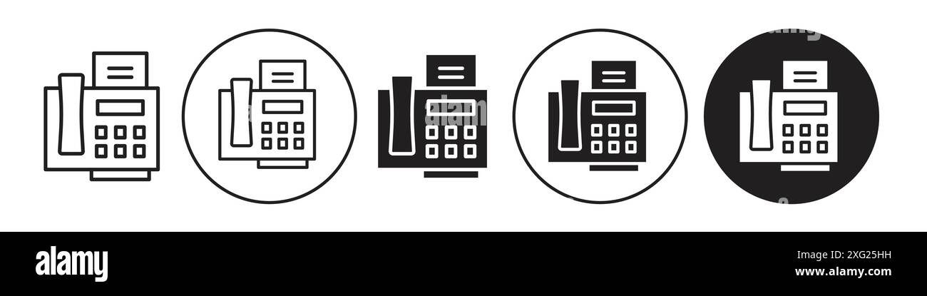 Fax Machine Icon vector set collection for web vector set collection for app ui Stock Vector ...