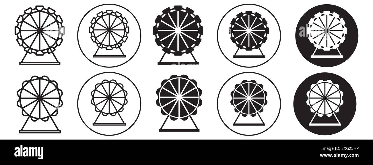 Ferris Wheel Icon vector set collection for web vector set collection ...