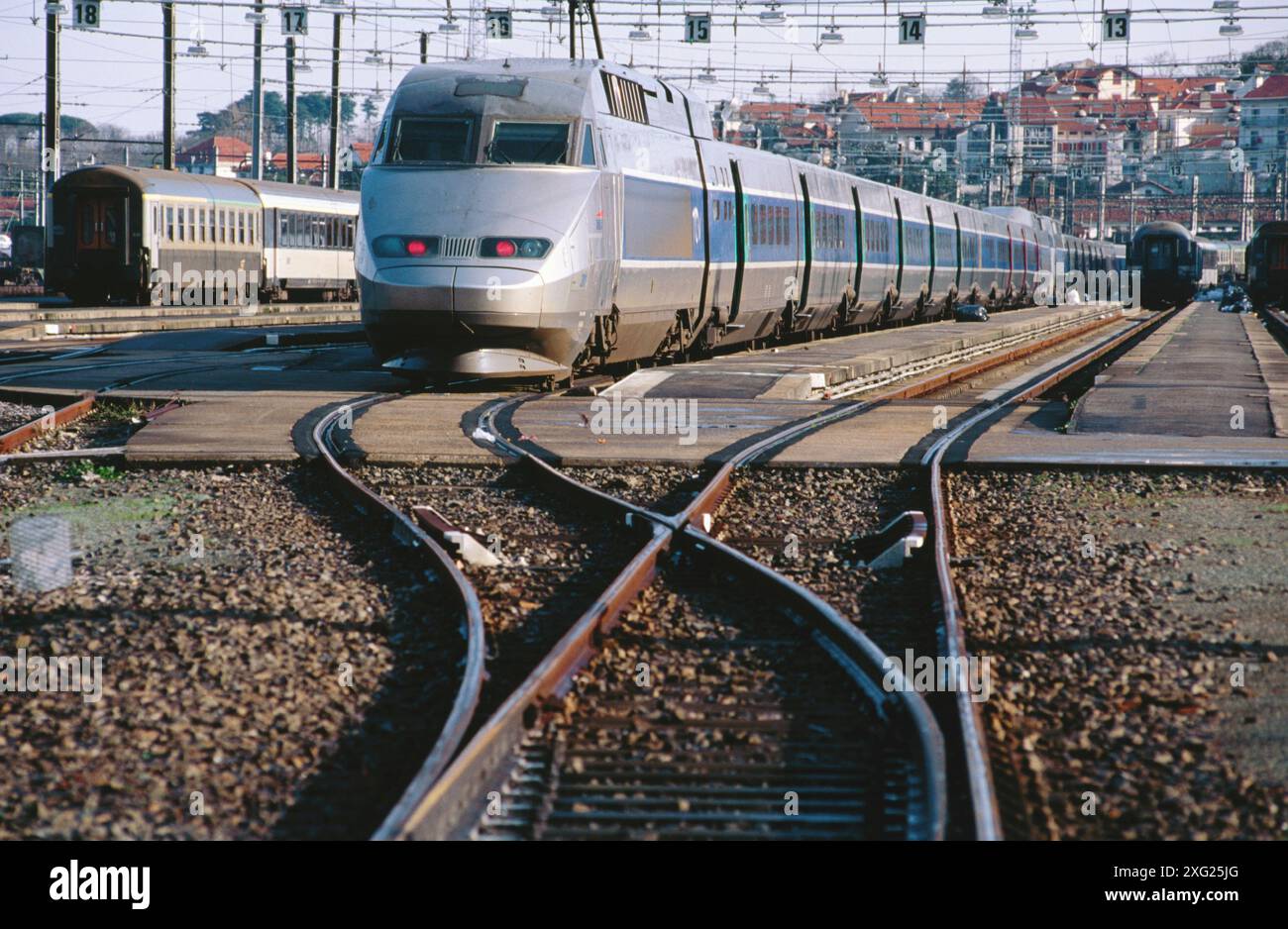 TGV (High-Speed train). Hendaye. France Stock Photo - Alamy