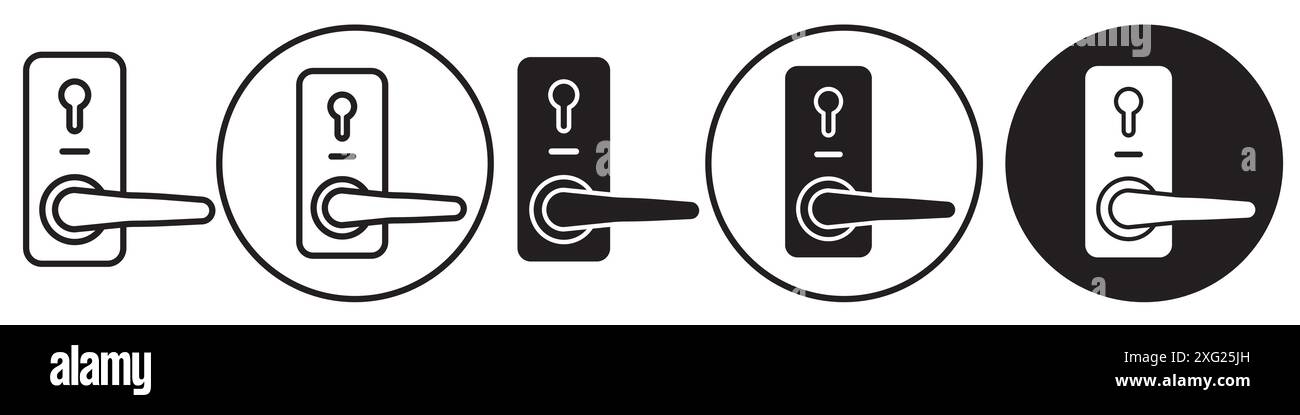 Door Handle Icon vector set collection for web vector set collection for app ui Stock Vector ...