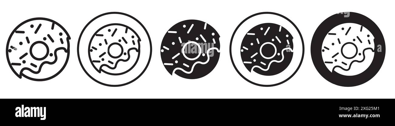 Donuts icon vector set collection for web vector set collection for app ui Stock Vector Image ...