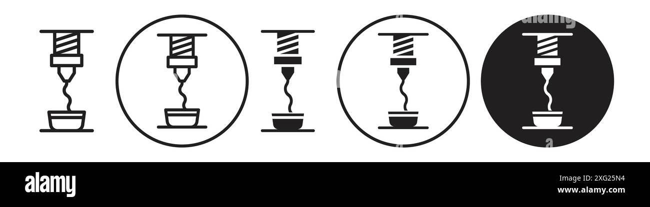 Extruder icon vector set collection for web vector set collection for app ui Stock Vector Image ...