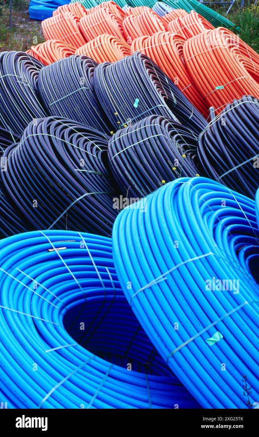 Fiber optics, plastic tubes Stock Photo - Alamy