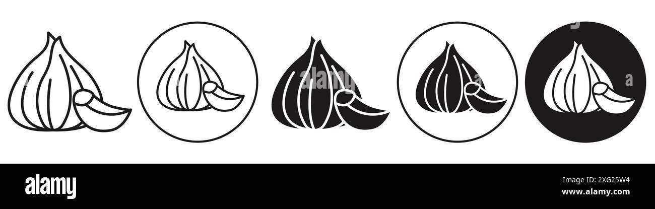 Garlic Icon vector set collection for web vector set collection for app ...